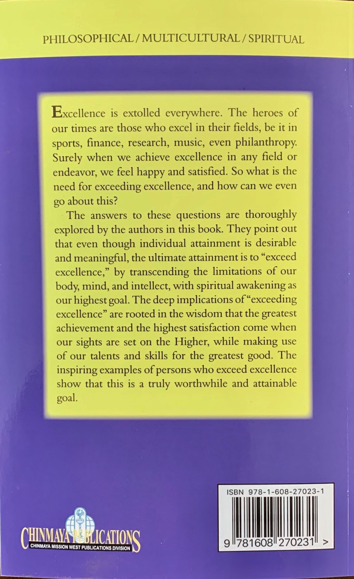 Chinmaya Publications. Exceeding Excellence