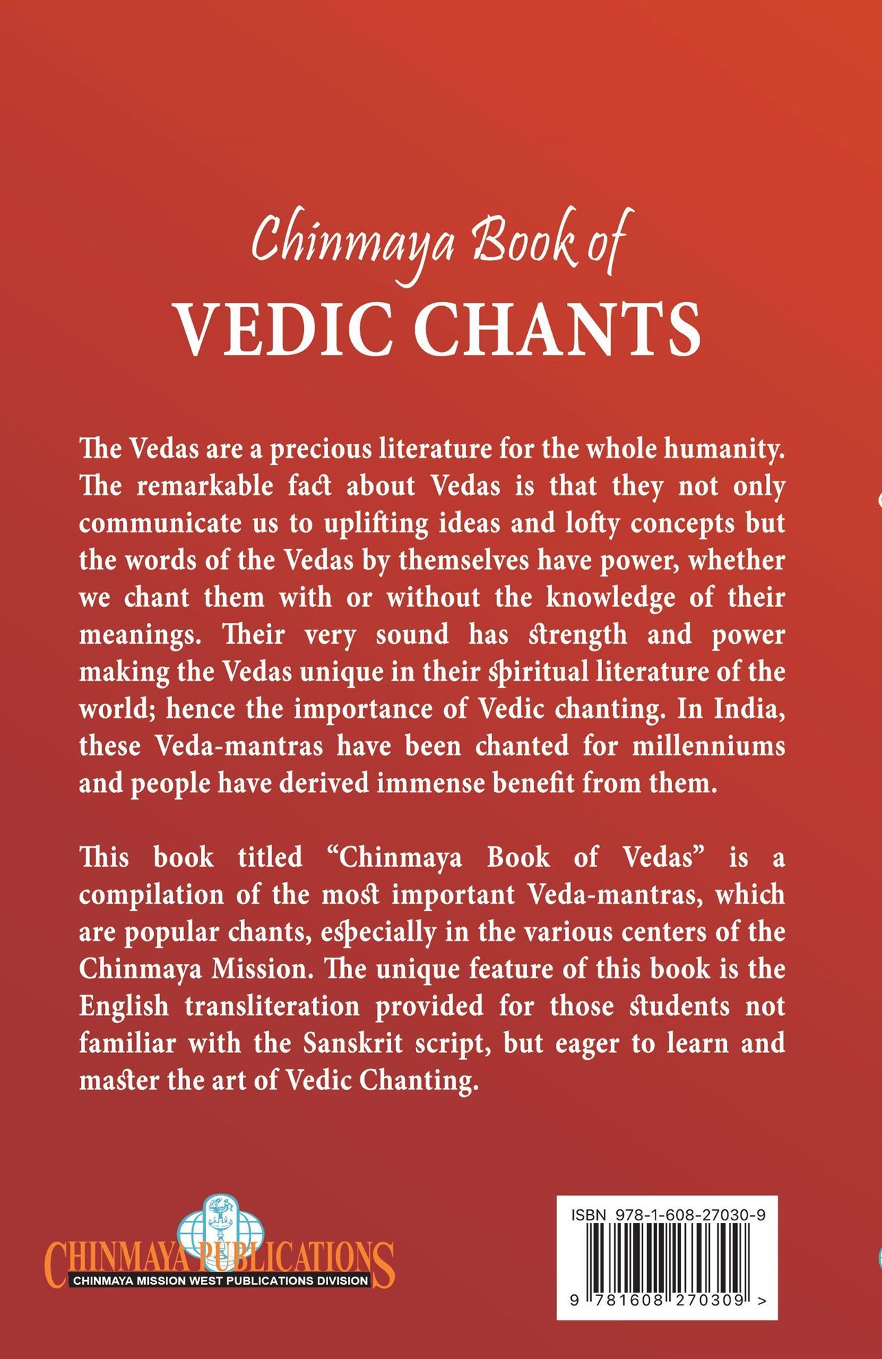 Chinmaya Publications. Book of Vedic Chants